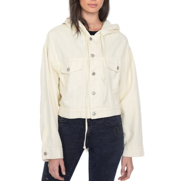 Jackets & Coats | 10 Cotton Hooded Denim Crop Soft Jean Jacket | Poshmark